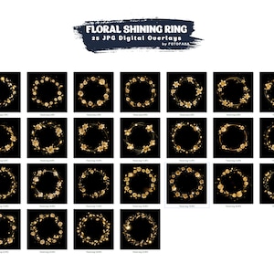 Floral Shining Maternity Rings Overlays Gold Maternity Floral Overlays ...