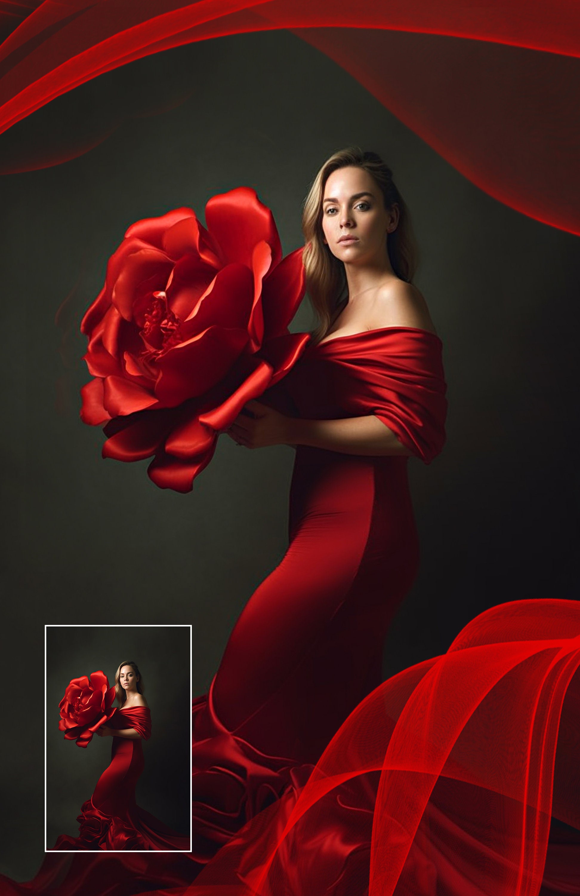 75 Red Tulle Overlays Photoshop Veil Digital Flying Tulle Veil Overlays ...