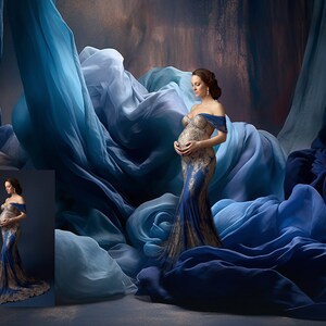30 Flowing Fabric Maternity Digital Backdrop Overlays Silk Digital ...