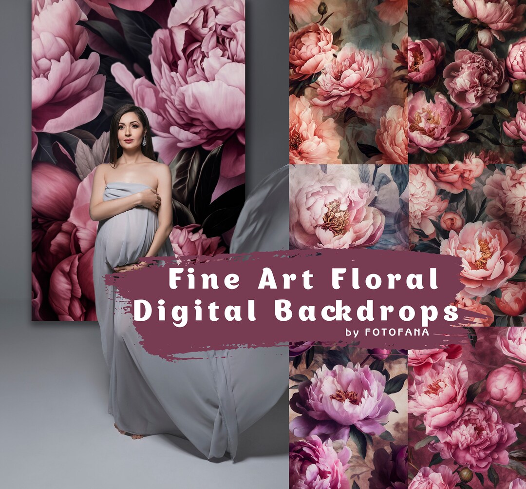 20 Fine Art Floral Digital Backdrops Maternity Backdrop - Etsy