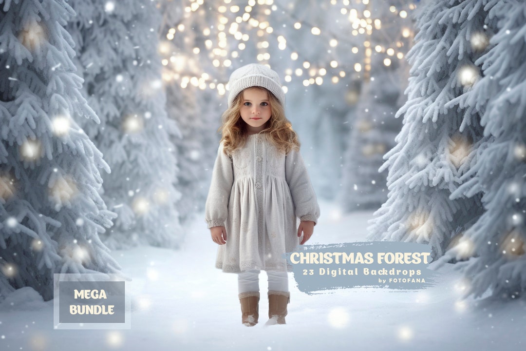 23 Christmas Forest Backdrop Winter Backdrop Christmas Snow Magic ...