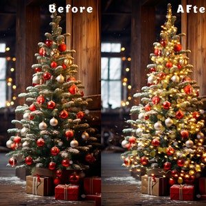 60 Christmas Tree Lights Bokeh Light Overlays Christmas Overlays Fairy ...