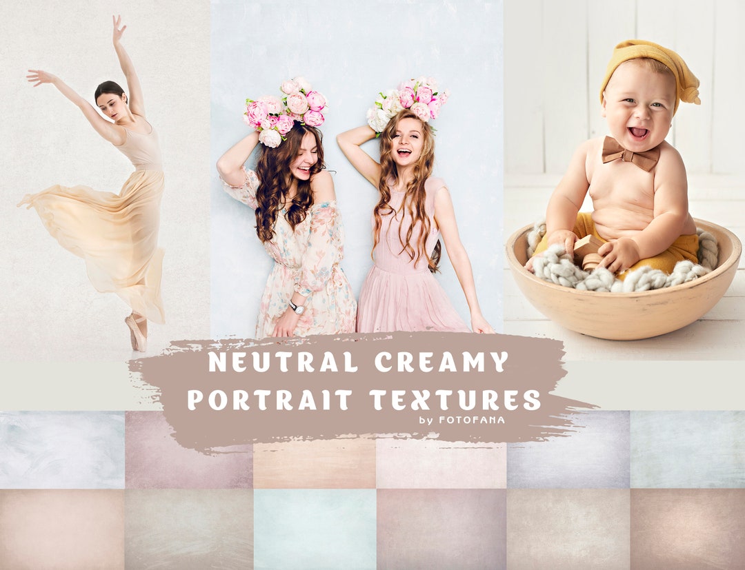 12 Neutral Creamy Portrait Texture, Photography Digital Background ...