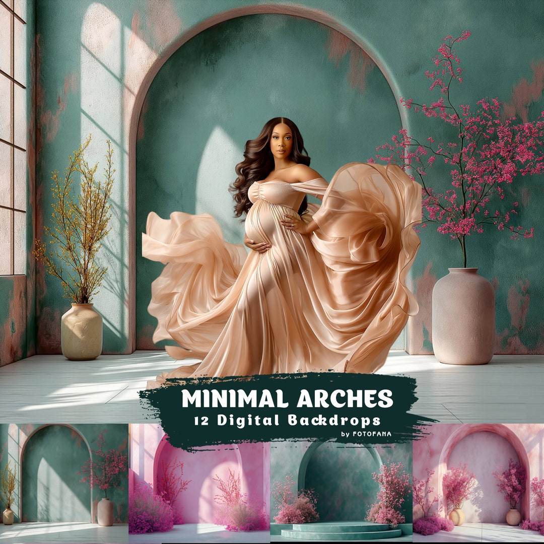 12 MINIMAL ARCHES Studio Backdrop Digital Backdrops Maternity Backdrop ...