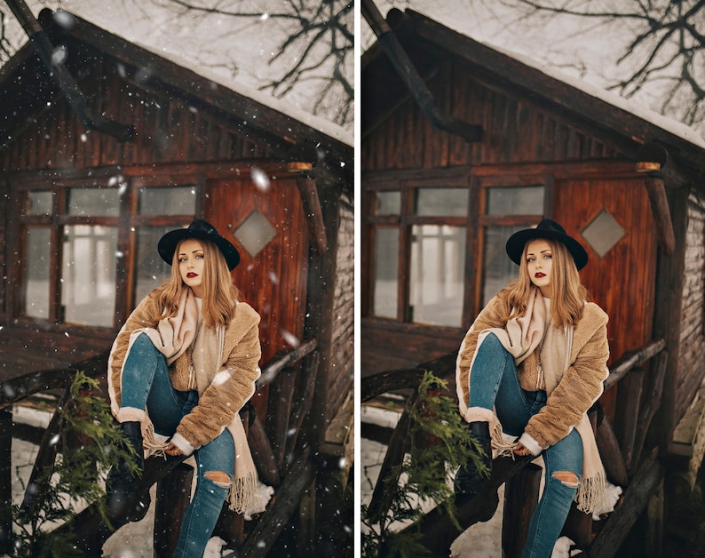 60 Realistic Falling Snow Overlays, Falling Snow, Photoshop Overlays ...