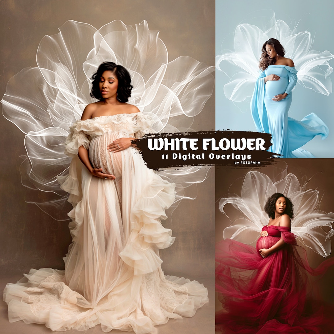 FLORAL OVERLAYS Digital Backdrops Maternity Digital Backgrounds Floral ...