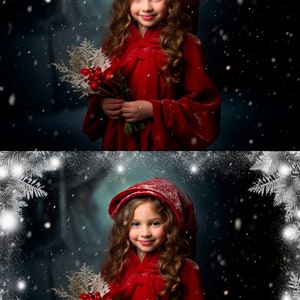 55 Christmas Frame Winter Snow Photo Frames Photoshop Overlay ...