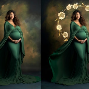 Floral Shining Maternity Rings Overlays Gold Maternity Floral Overlays ...