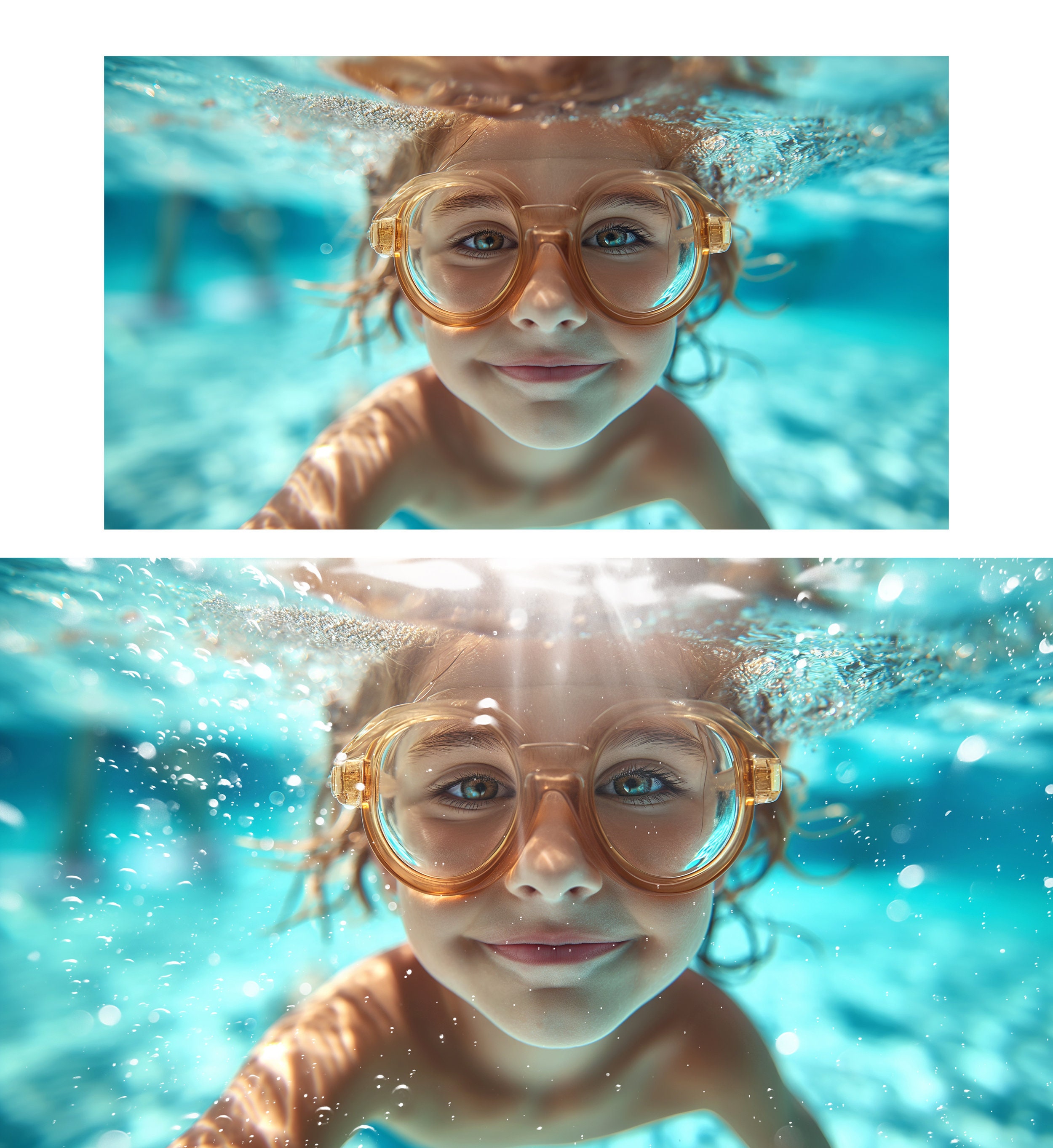 UNDERWATER EFFECT Photo Overlays Blue Water Overlays Ocean Depth Effect ...