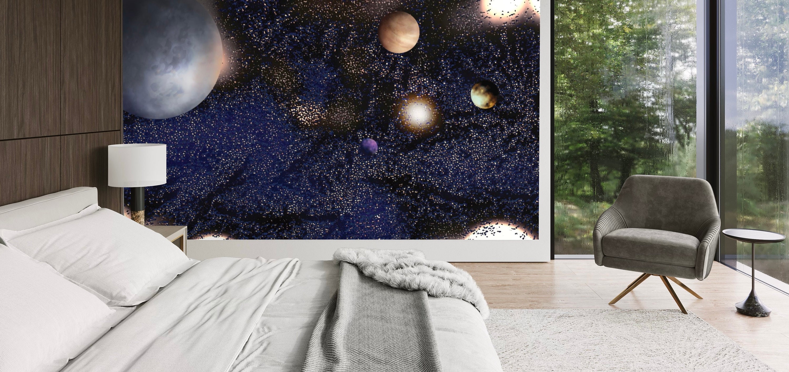 Vintage Cosmos Wallpaper, Peel and Stick, Removable, Self Adhesive ...