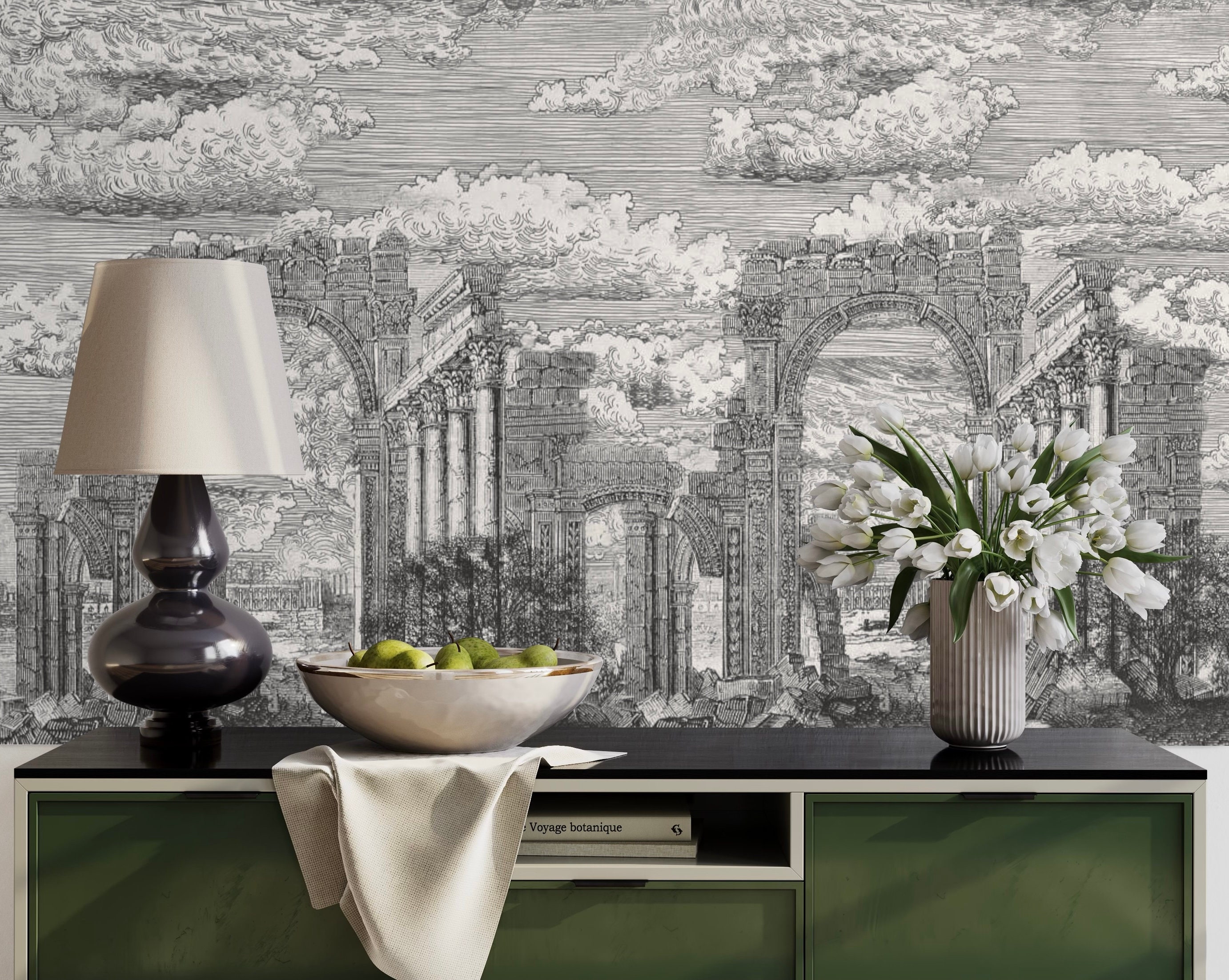 Antigone, Ancient Palace Wallpaper, Peel and Stick, Removable Paper or ...