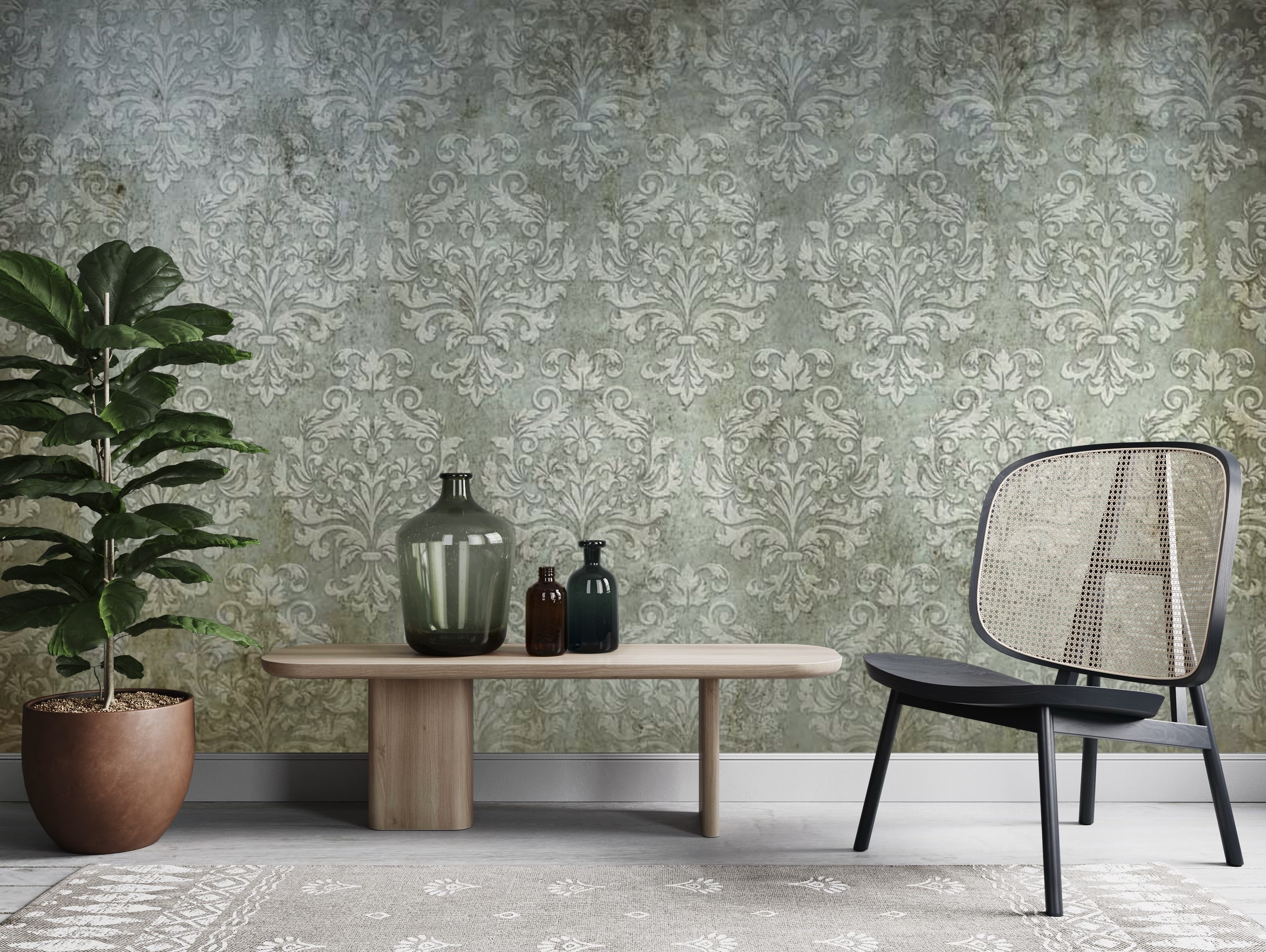 Rustic Wallpaper, Cottage Wallpaper, Peel and Stick, Removable Paper or ...