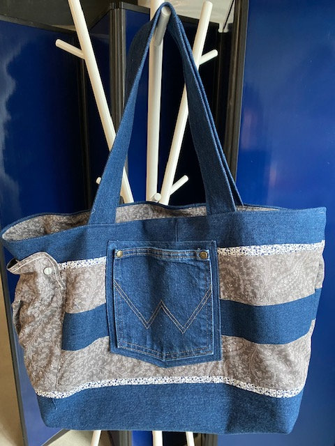 Custom Made, XXL Bag, Memory Bag Made From Your Loved Ones Shirt, Denim ...