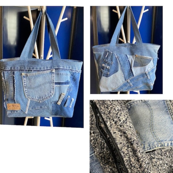 Large Denim Bag - Etsy