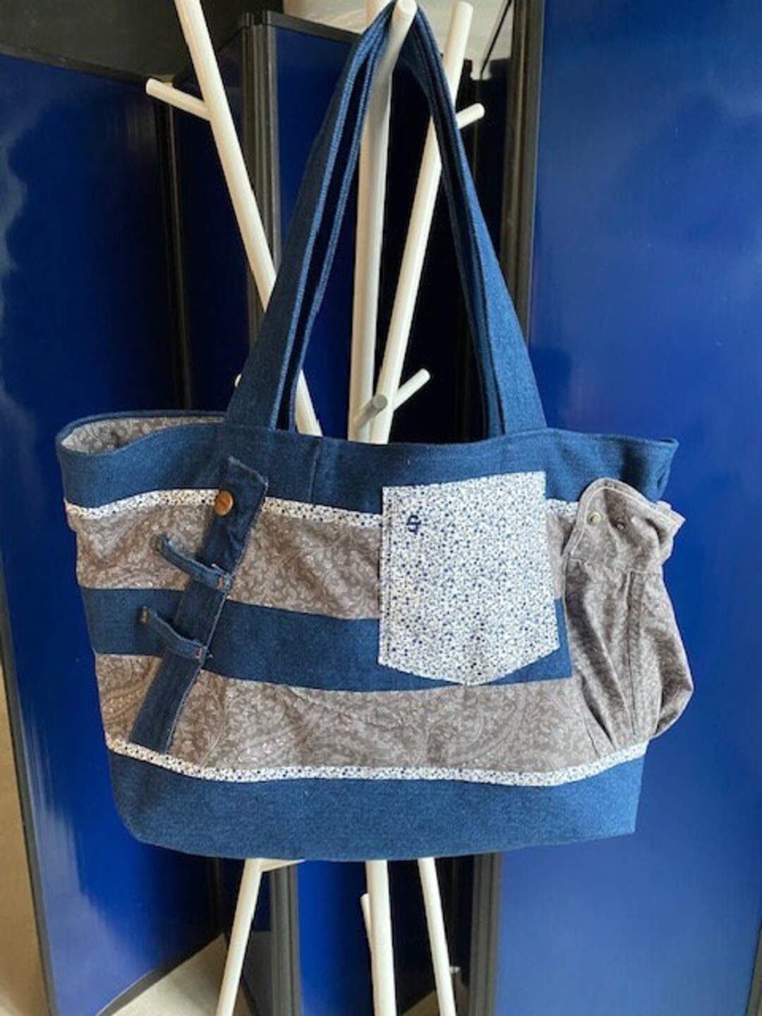 Custom Made, XXL Bag, Memory Bag Made From Your Loved Ones Shirt, Denim ...