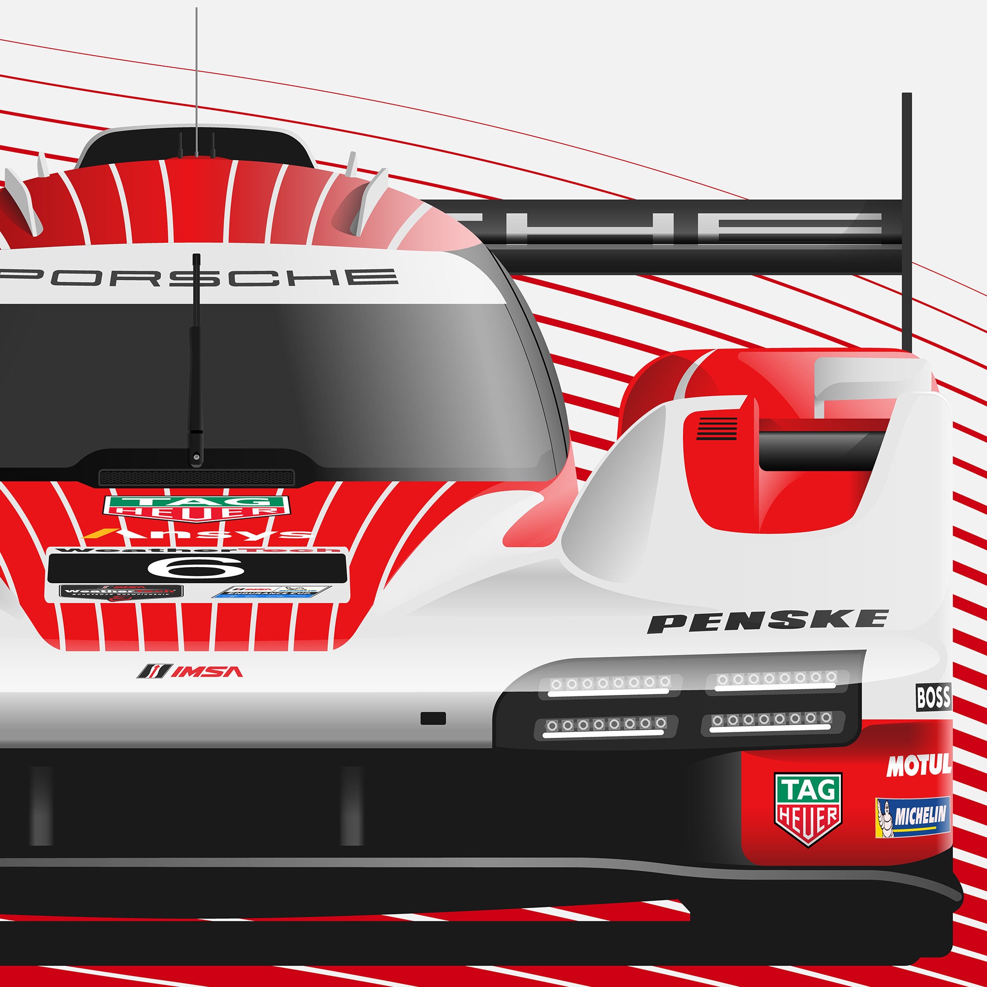 Porsche 963 Penske #6 | 2024 | IMSA | Endurance Racing Print | Hypercar ...