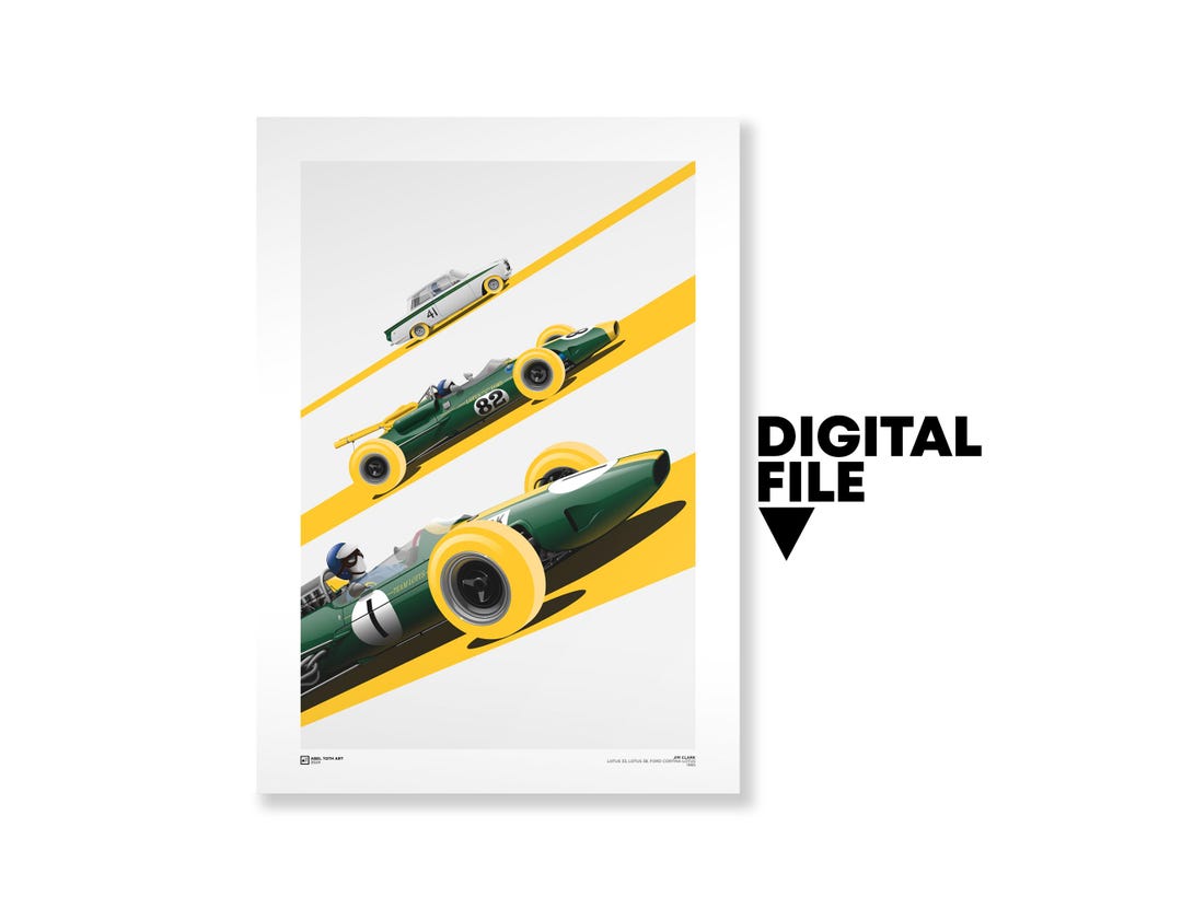 Jim Clark Lotus F1 Poster: 1965 Indy 500 Print (digital Download) - Etsy
