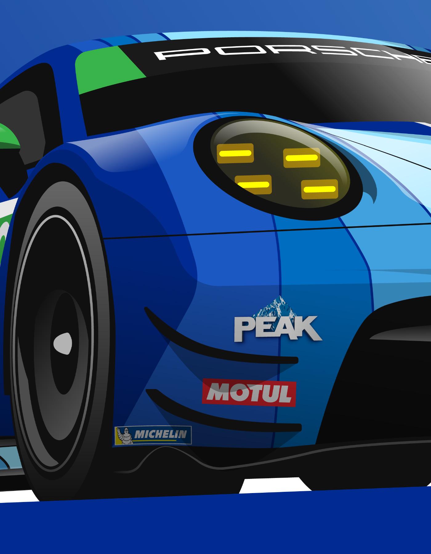 Porsche 911 GT3R Print: 2024 IMSA Daytona Endurance Racing Poster - Etsy