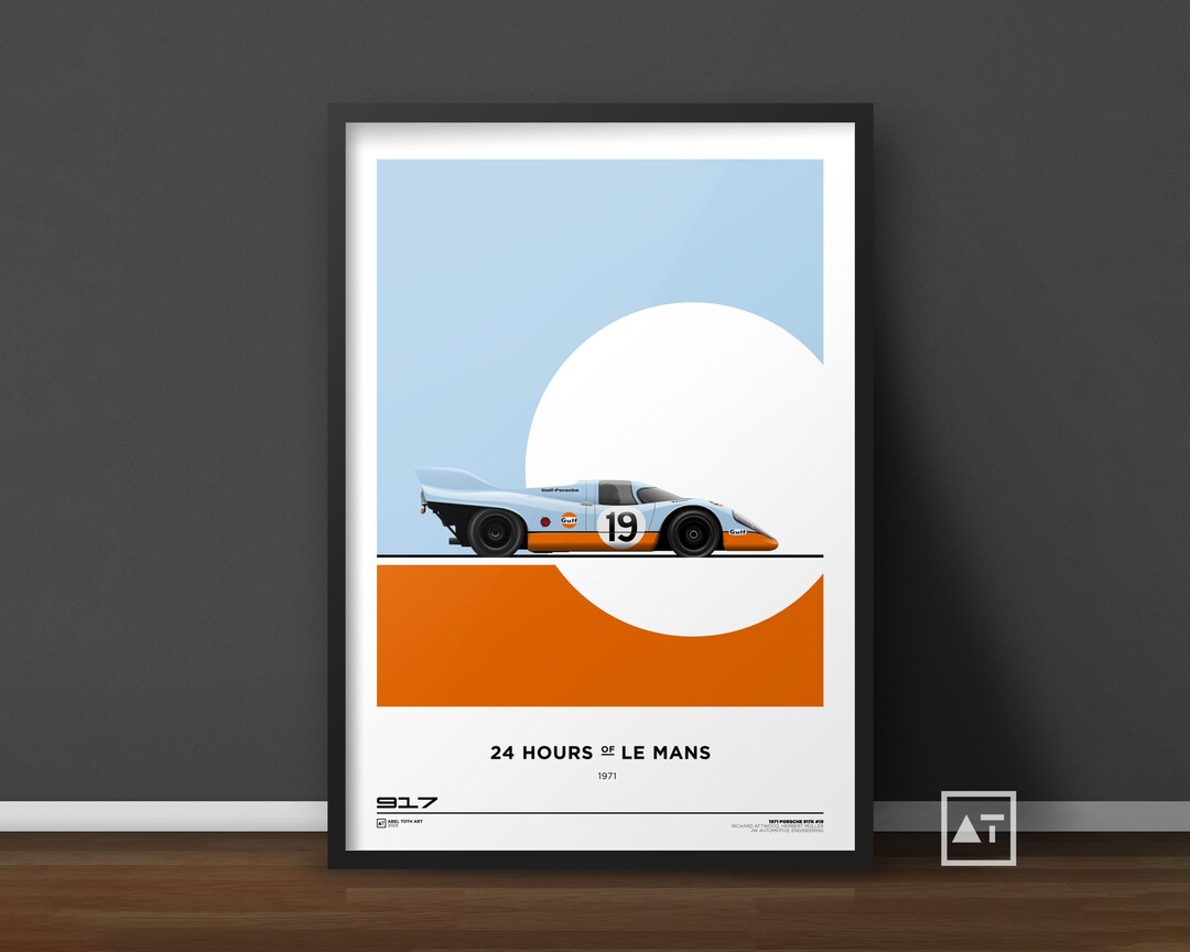 Porsche 917K 19 1971 Le Mans Print Endurance Racing Poster - Etsy