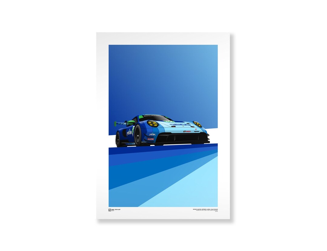 Porsche 911 GT3R Print: 2024 IMSA Daytona Endurance Racing Poster - Etsy