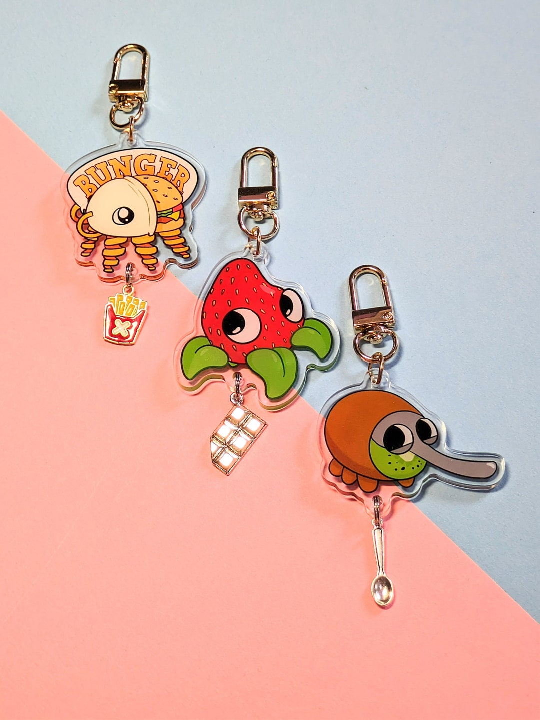 Bugsnax Clear Acrylic Charm - Bunger - Strabby - Kweeble - Etsy