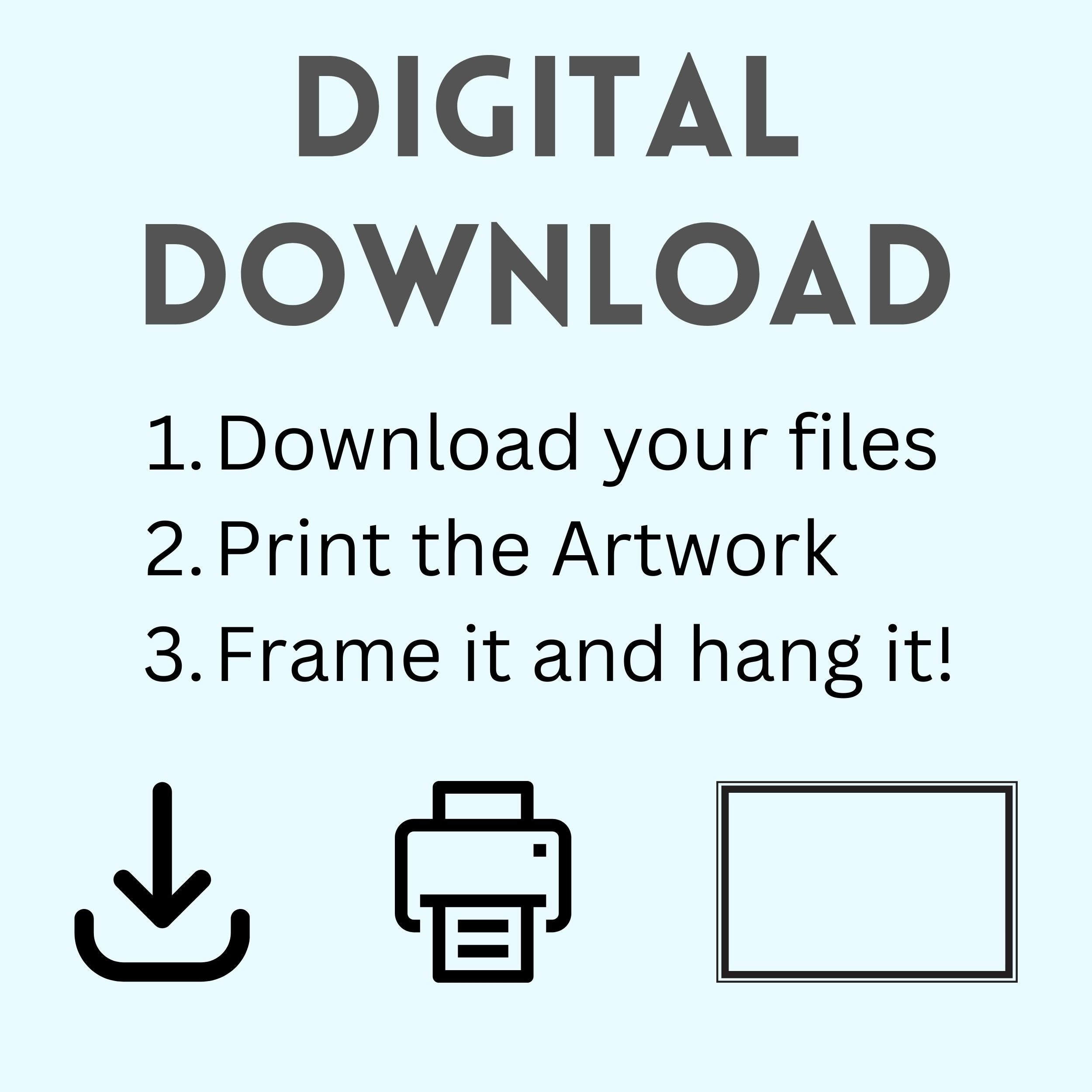 Rainbow Look PRINTABLE AI Art Decor for Your Wall Downloadable AI Wall ...