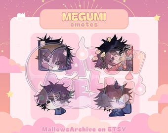 Megumi Fushiguro JJK Emote/sticker Pack Streaming on Twitch/youtube and ...