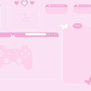 Cozy Stream Overlay for Twitch, Youtube Pastel Overlay Stream Package ...