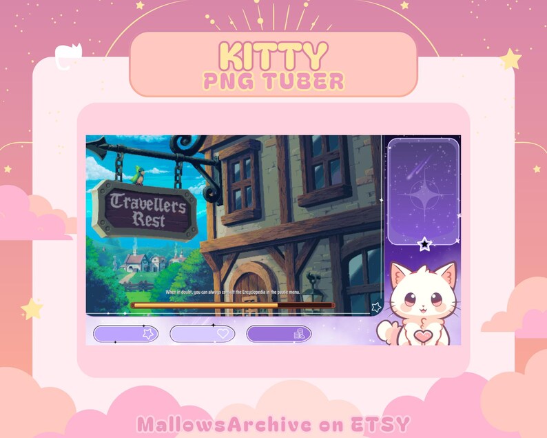 White Cat Pngtuber Model 4x Gamer Furry Cat Png Tuber Chibi Vtubers for ...