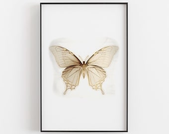 Butterfly With Ornate Jeweled Flowers Digital Download Gemstone Inlaid ...