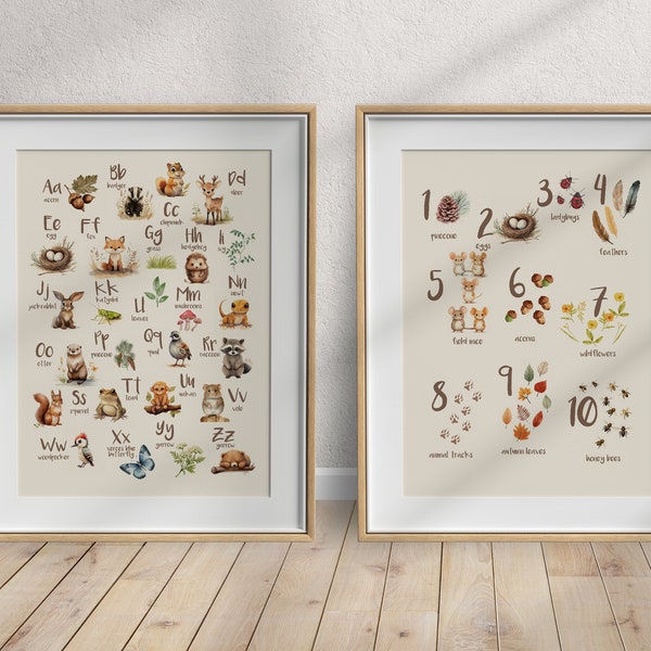 Woodland Alphabet - Etsy