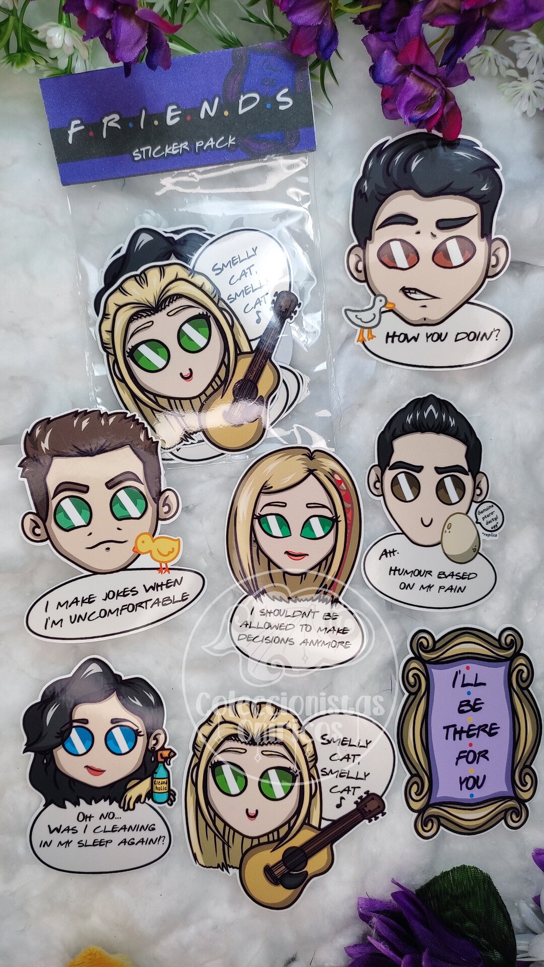 Friends Vinyl Stickers Friends English Series How You Doin Joey Phoebe ...