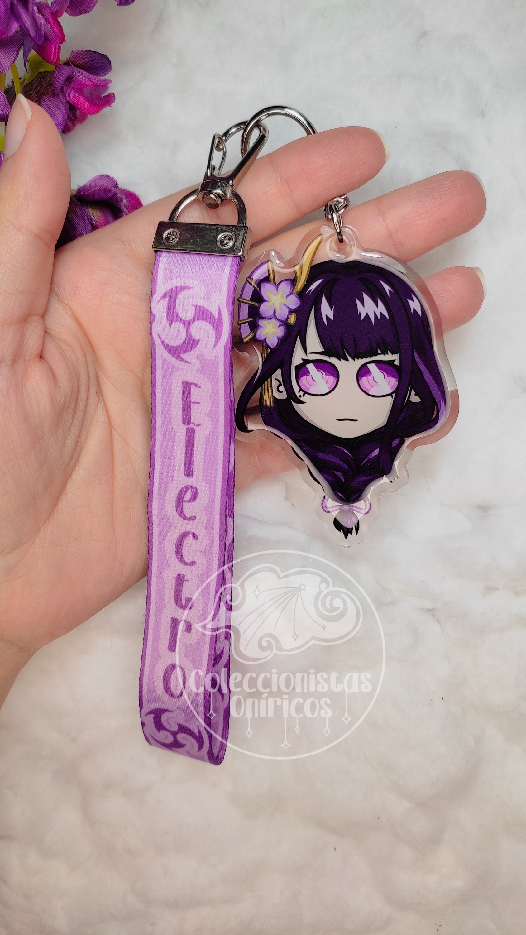 Shogun Raiden Ei Genshin Impact Lanyard Keychain Electro - Etsy