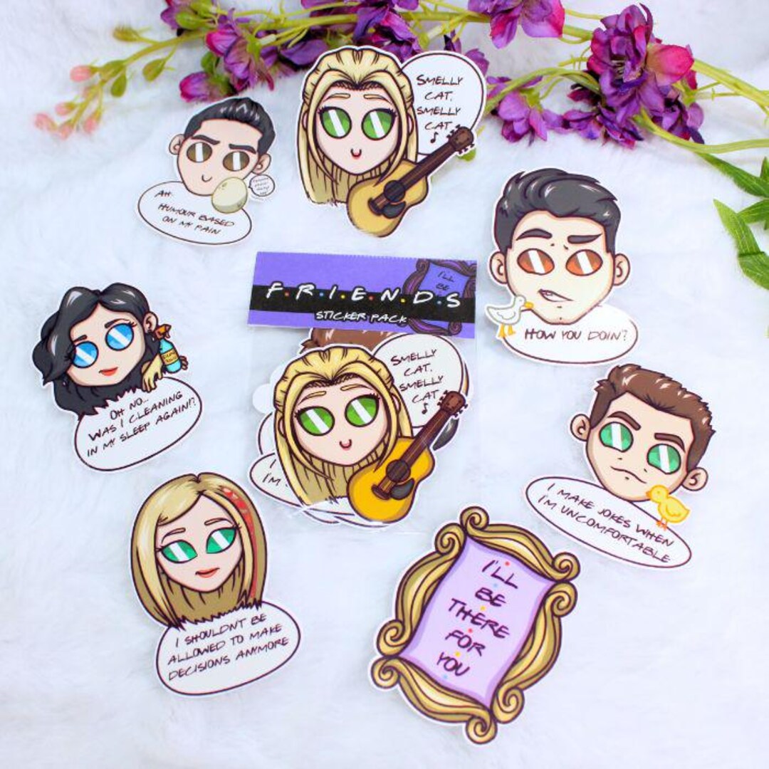 Friends Vinyl Stickers Amigos English Series How You Doin Joey Phoebe ...