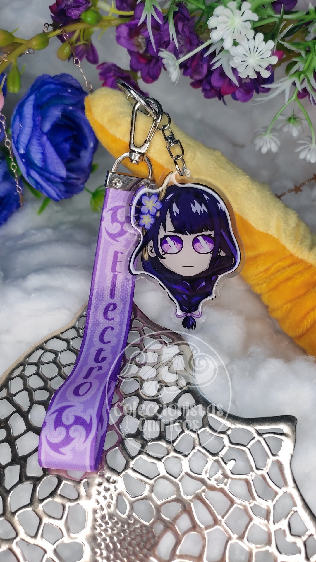 Shogun Raiden Ei Genshin Impact Lanyard Keychain Electro - Etsy