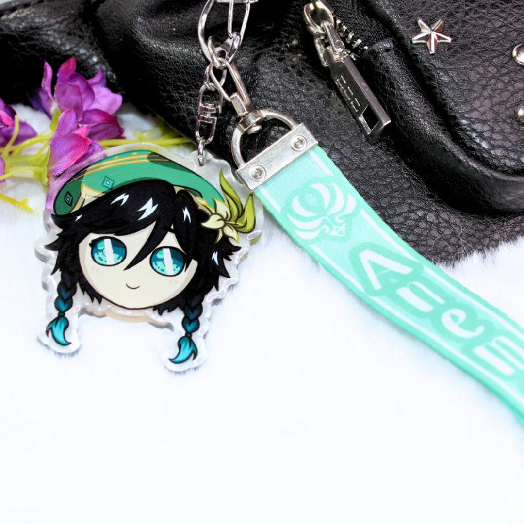Venti Archon Genshin Impact Lanyard Keychain Keyring Anemo God Wind ...