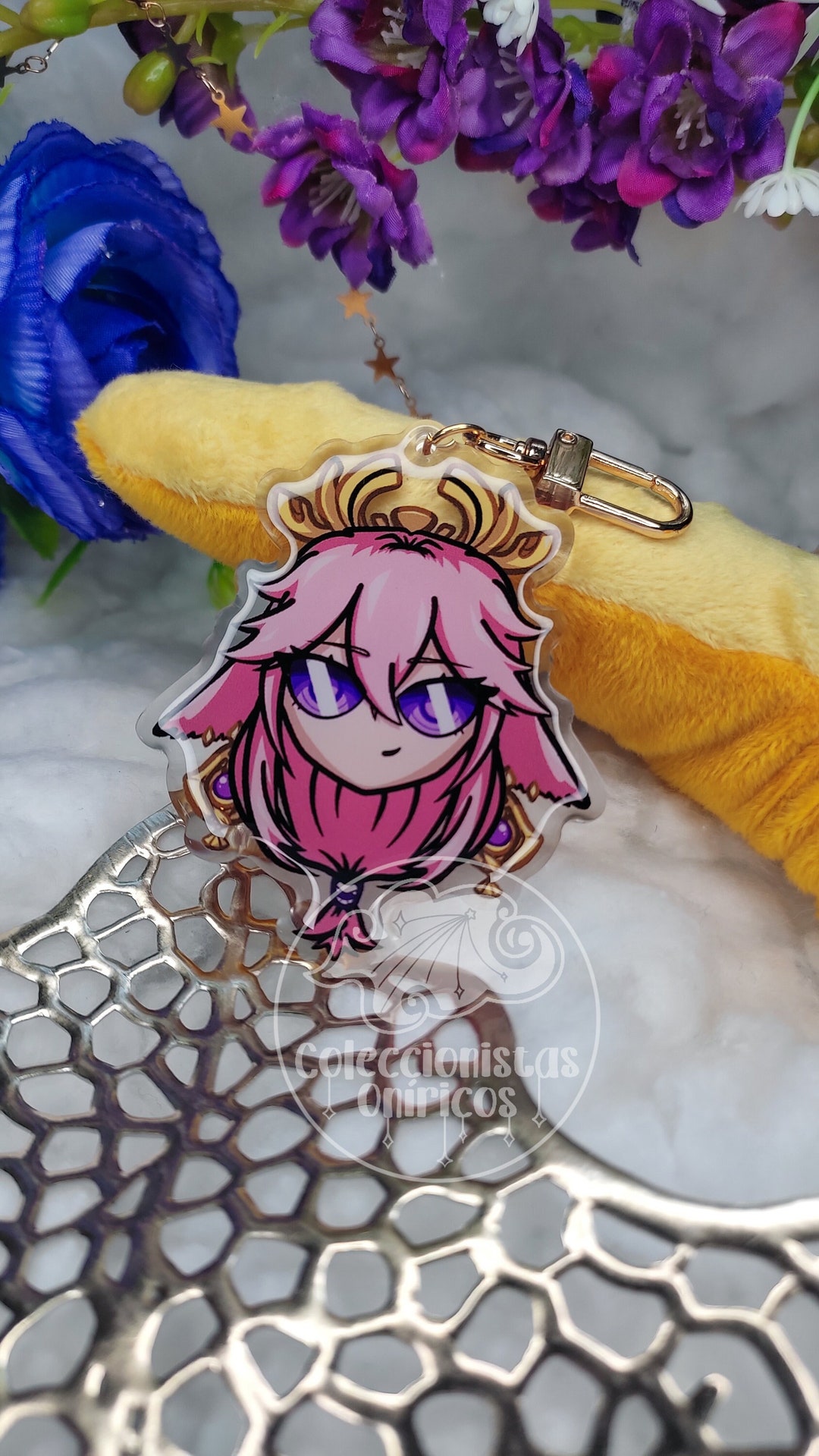 Yae Miko Genshin Impact Keychain Llavero Kitsune Youkai - Etsy