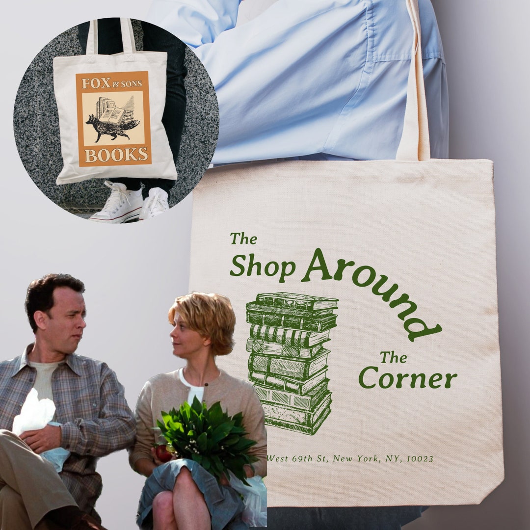 Double Sided Shop Around the Corner Fox Books Canvas Tote Bag You've ...