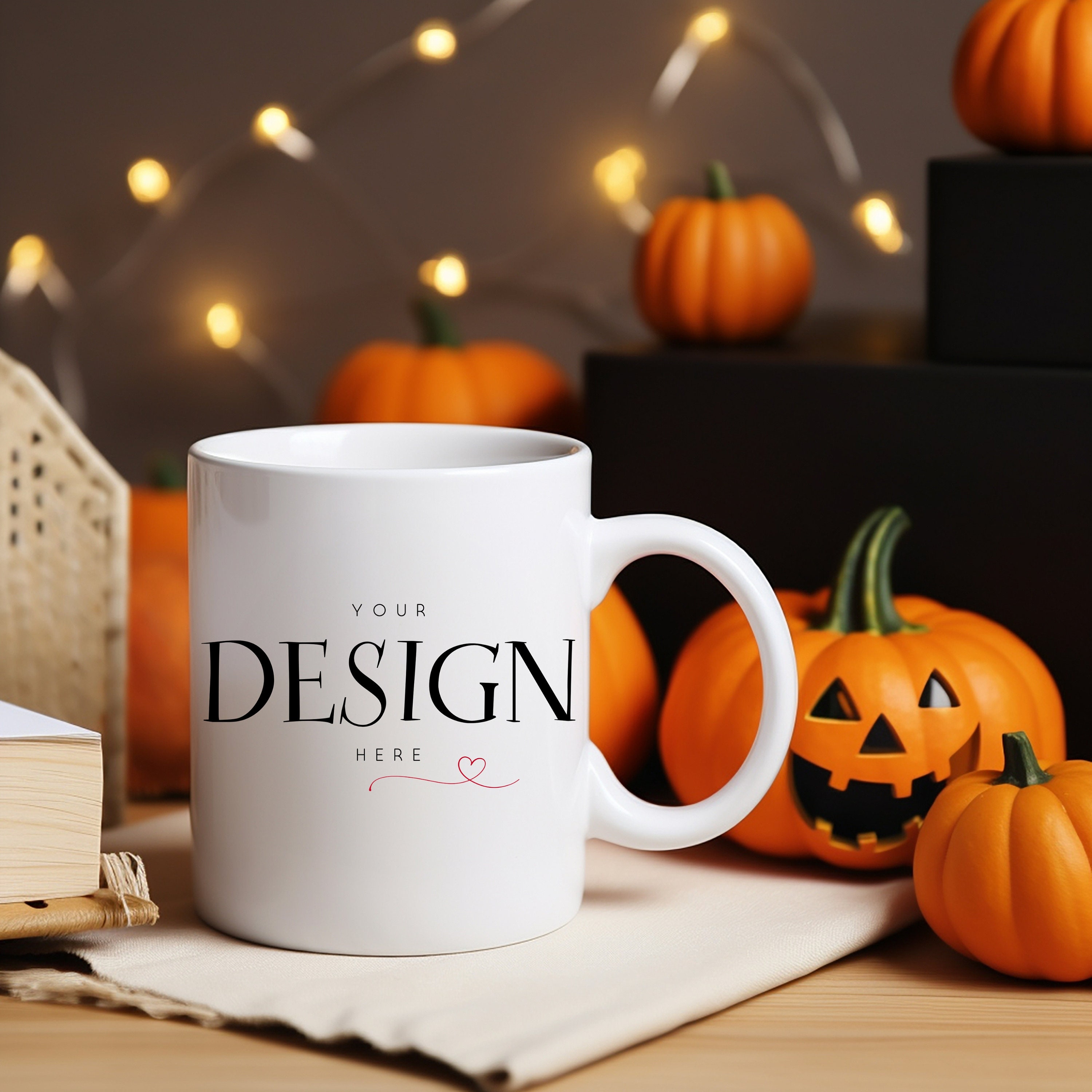 105 X Halloween Mug Mockups Pumpkin Coffee Cup Mockup Bundle Stylish ...