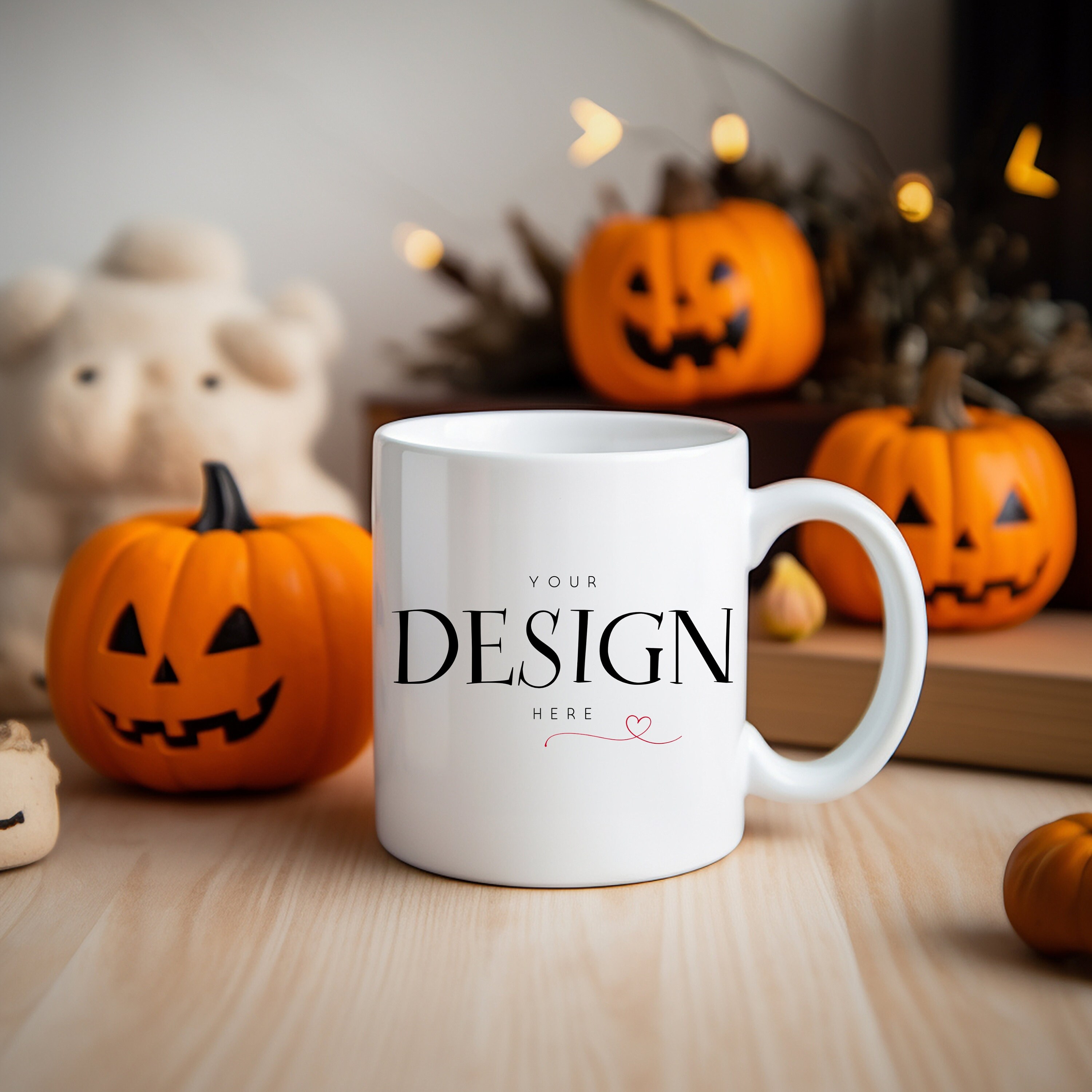 105 X Halloween Mug Mockups Pumpkin Coffee Cup Mockup Bundle Stylish ...