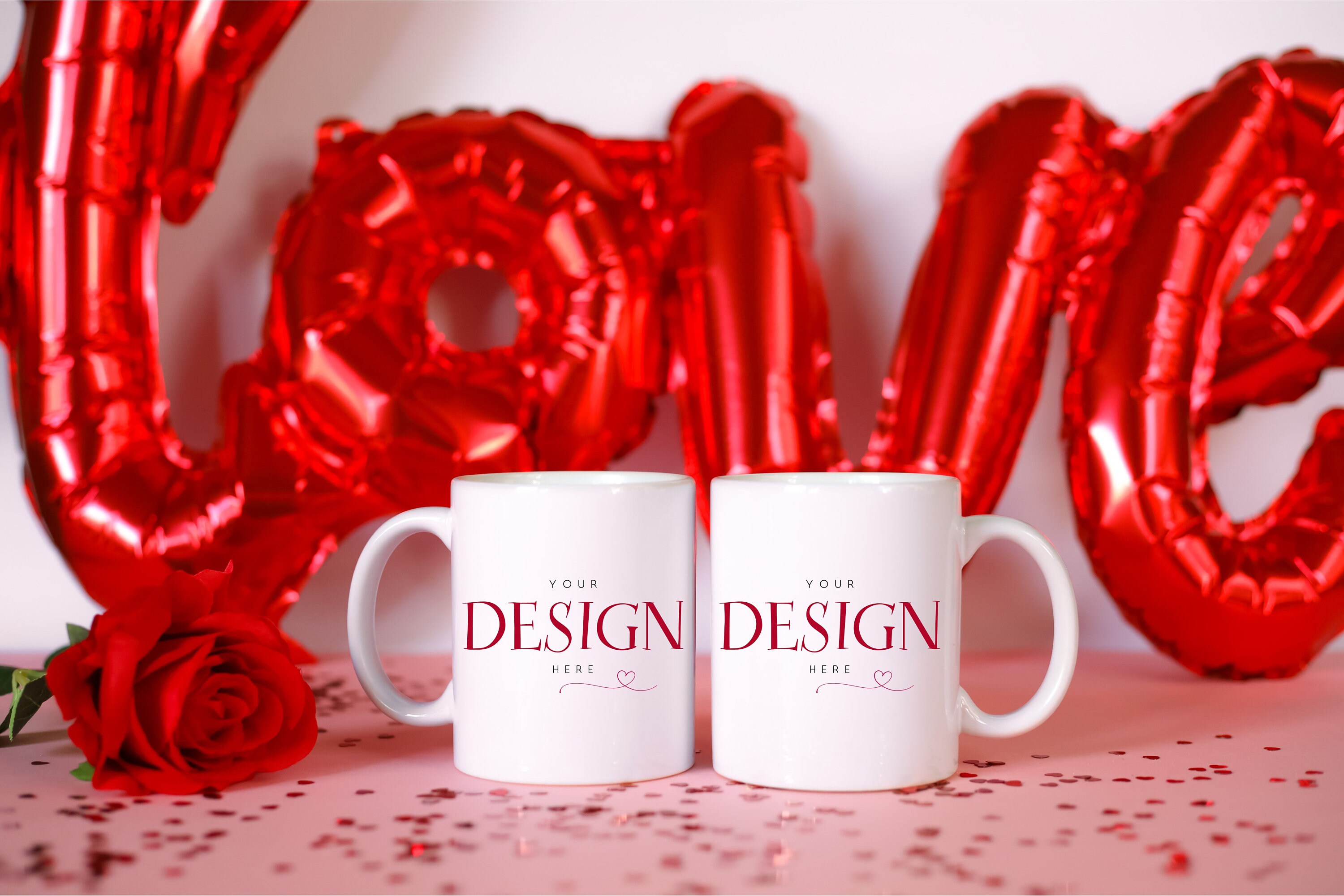 Valentine's Day Mug Mockup Coffee Cup Mock up Love Heart Mock up ...