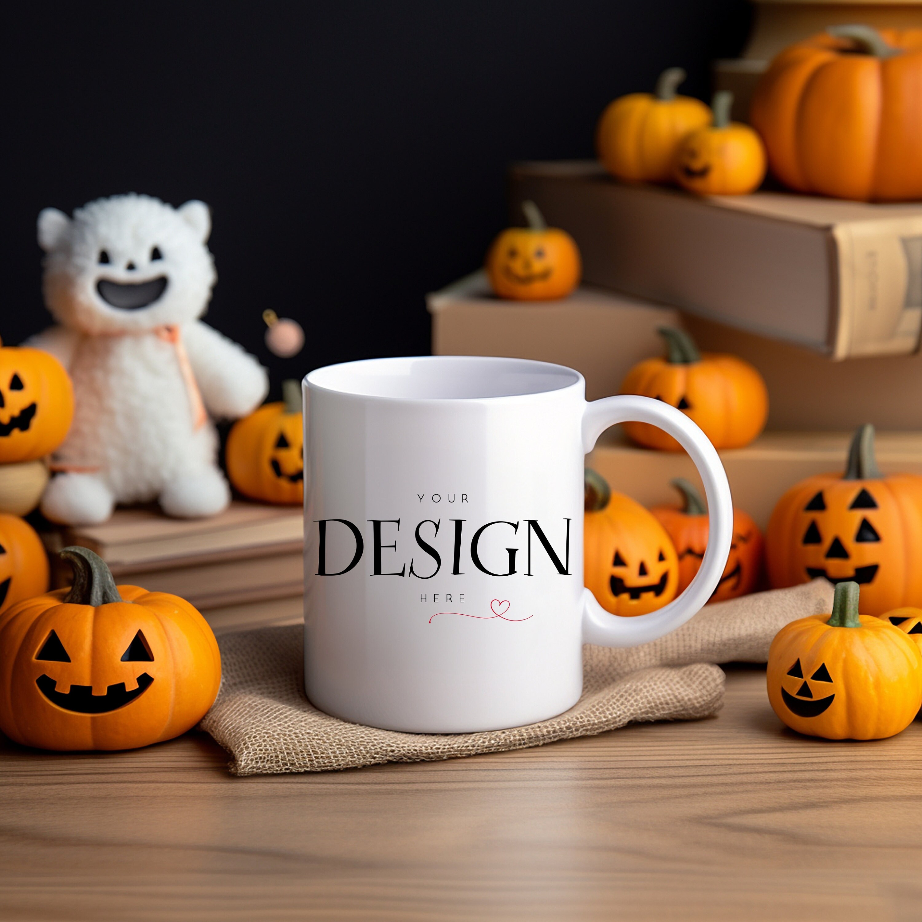 105 X Halloween Mug Mockups Pumpkin Coffee Cup Mockup Bundle Stylish ...