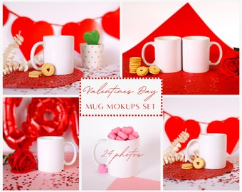 Valentine's Day Mug Mockup Coffee Cup Mock up Love Heart Mock up ...