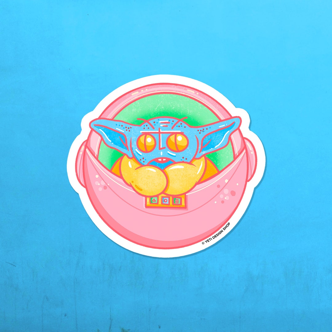 The Badd Baby 3" Sticker | Baby Grogu, Baby Yoda Inspired | Die-cut ...