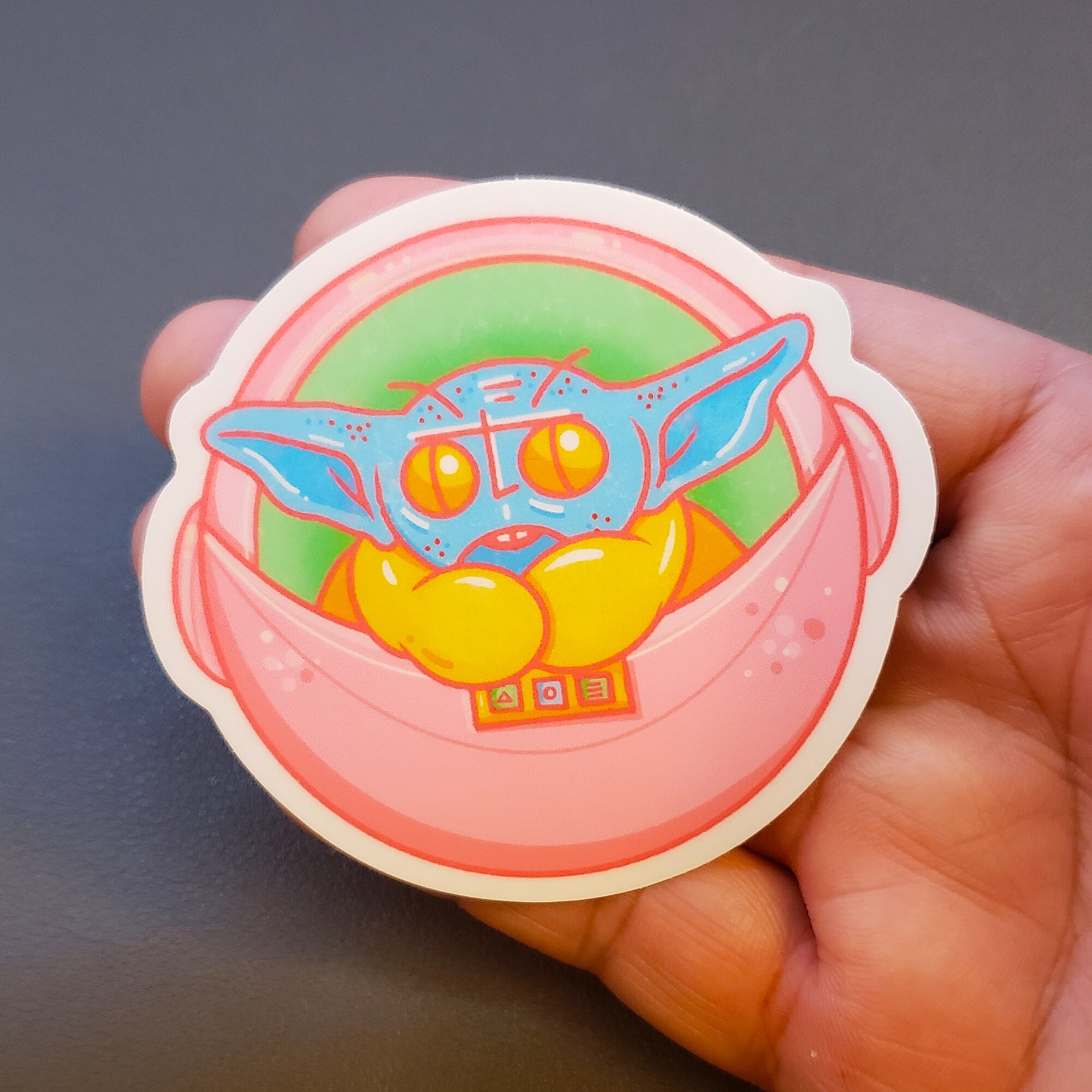 The Badd Baby 3 Sticker Baby Grogu, Baby Yoda Inspired Die-cut Sticker ...