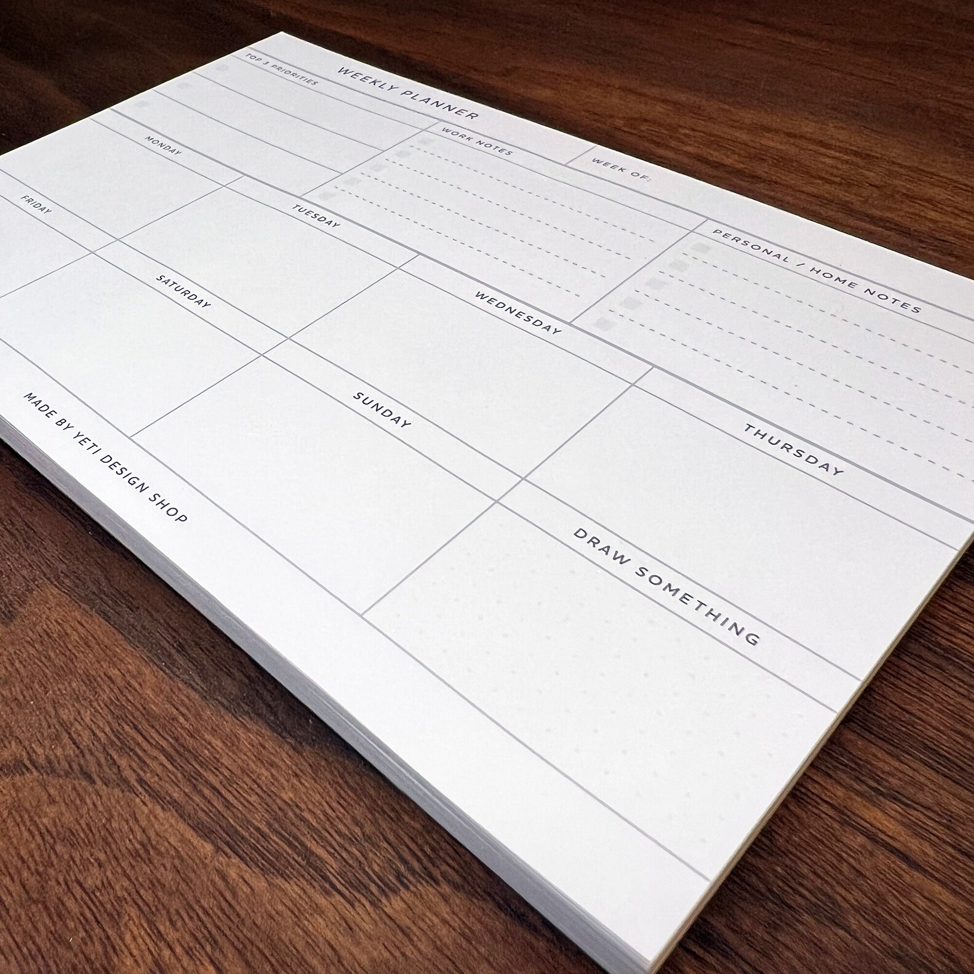 Weekly Planner 8.5 X 5.5 Notepad Minimalist Notepad Daily Planner Desk ...