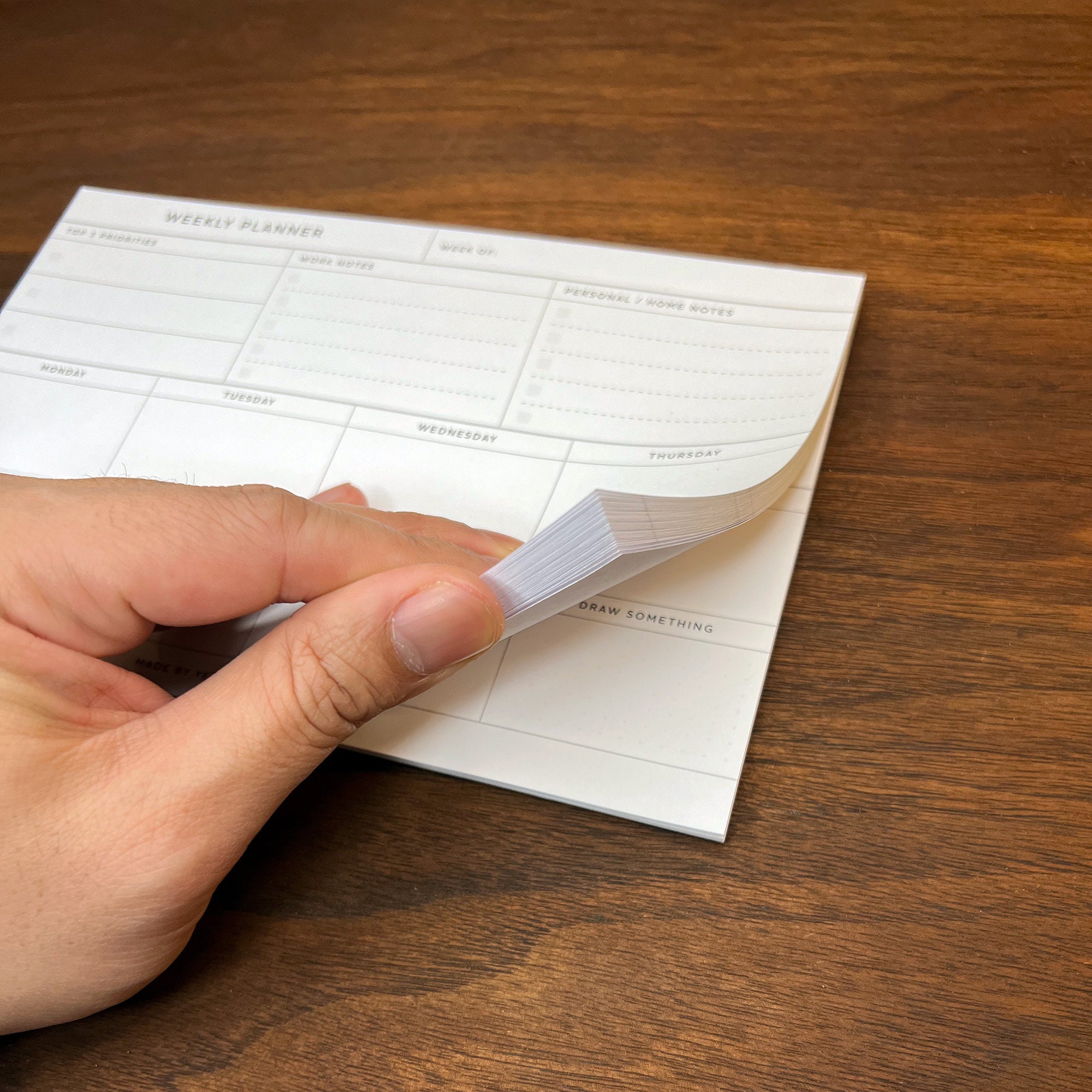 Weekly Planner 8.5 X 5.5 Notepad Minimalist Notepad Daily Planner Desk ...
