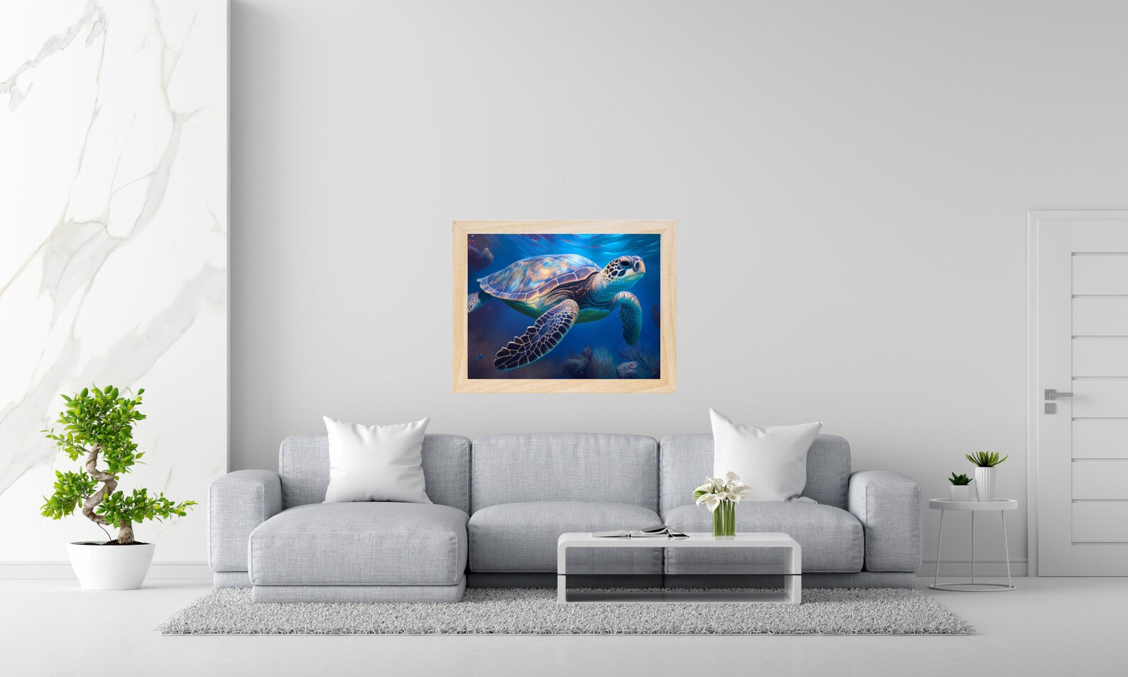 Sea Turtle Artwork Realistic Underwater Sea Turtle Print - Etsy