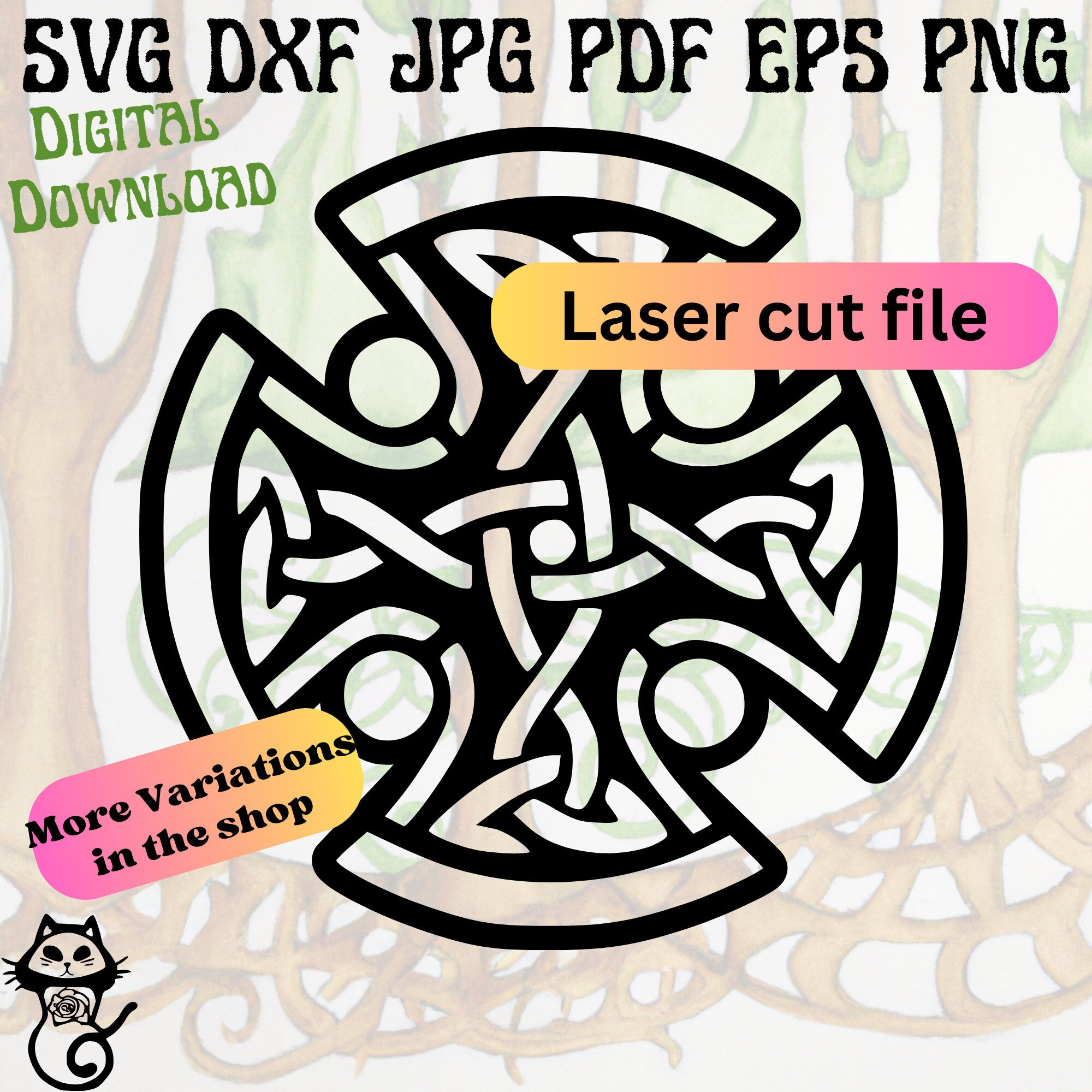 Celtic SVG Knot for Laser Cutting and Cricut. Simple Celtic Knot Svg ...