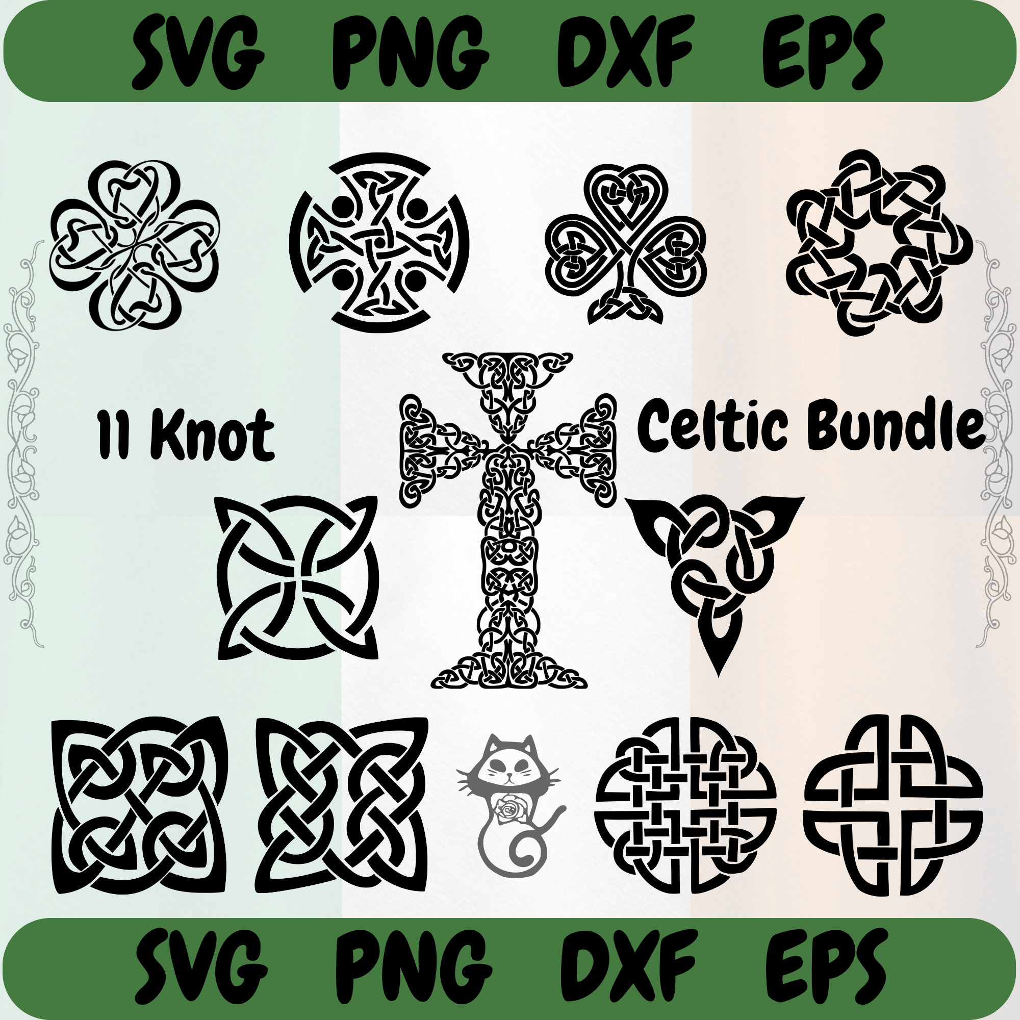 Celtic SVG Knots and Crosses Bundle, Celtic for Cricut, Vintage Celtic ...